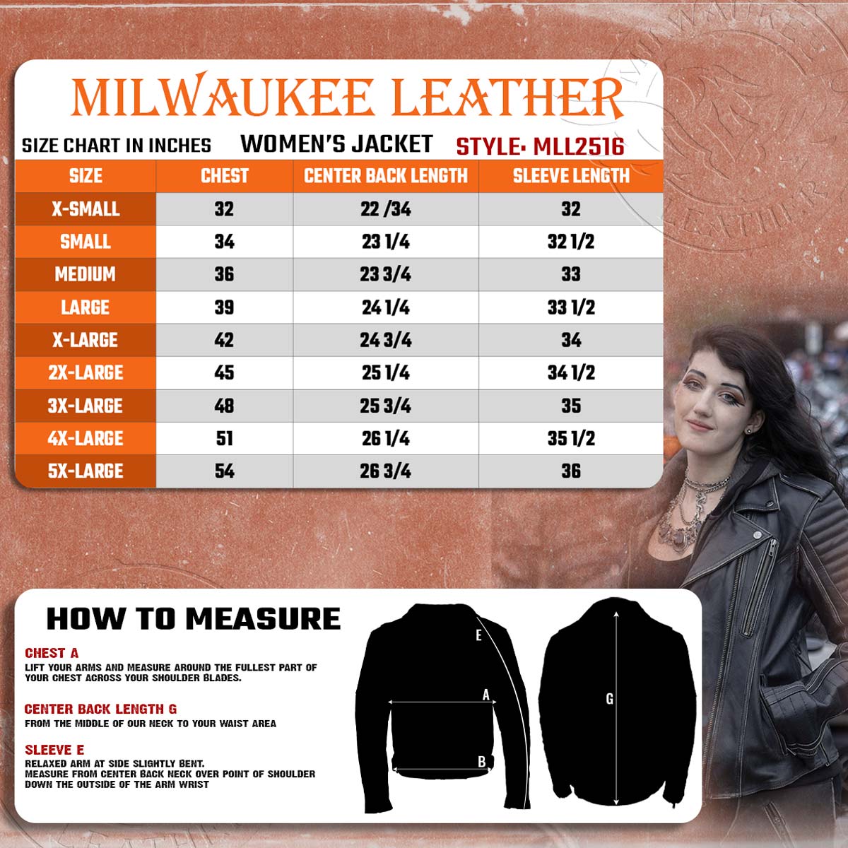 Milwaukee Leather MLL2516 Black Leather Rub-Off Leather Jacket with ...