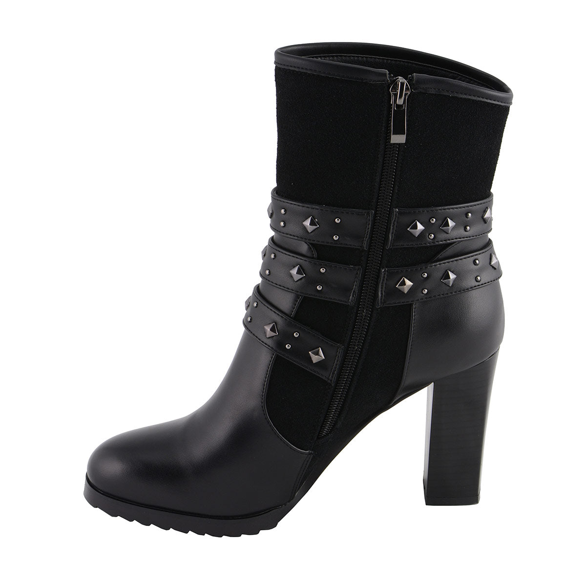 Milwaukee Leather MBL9433 Women's Black Triple Buckle Strap Fashion ...