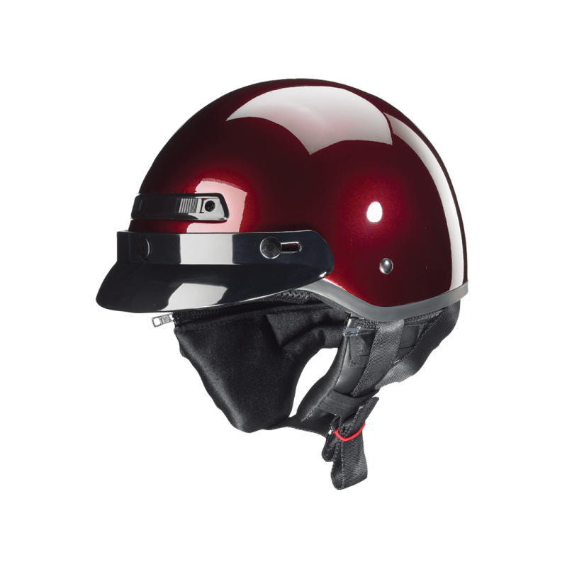 ZOX ST-224 ‘Banos STG Street’ Cherry Red Motorcycle Half Helmet ...