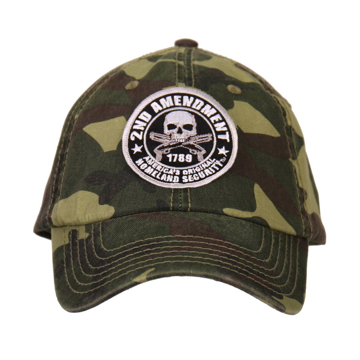 Hot Leathers GSH3001 2nd Amendment Washed Camo Ball Cap – LeatherUp USA