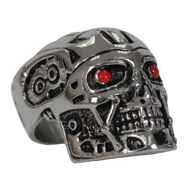 Hot Leathers Red Eye Terminator Robot Ring JWR2222 – LeatherUp USA
