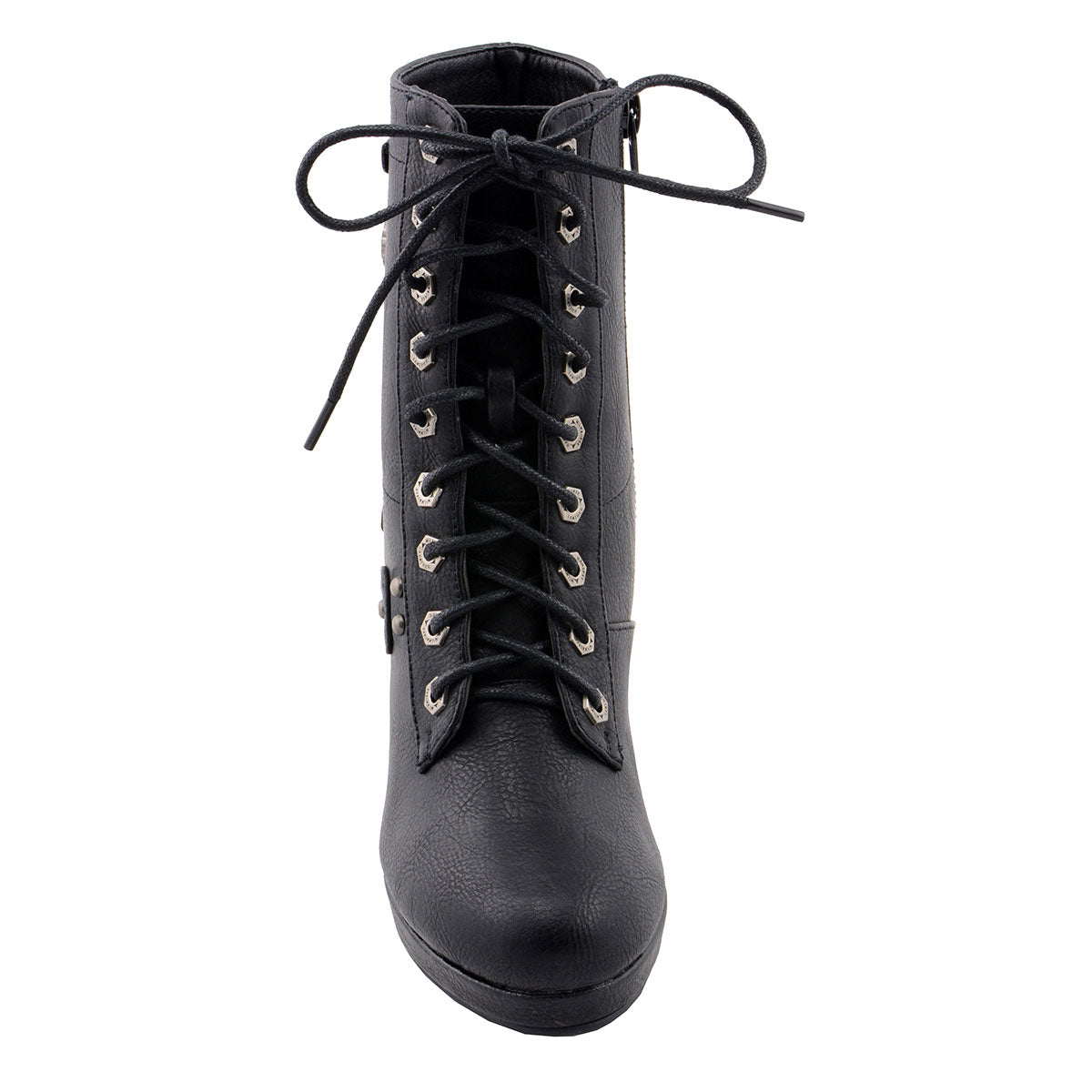 Milwaukee Leather MBL9418 Women's Black Lace-Up Fashion Boots with ...