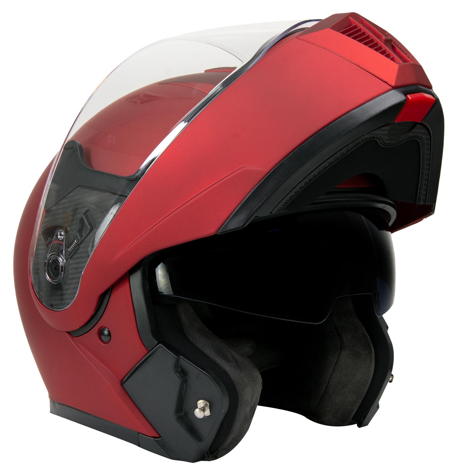 Milwaukee Helmets MPH9827DOT 'Cypher' Flat Red Advanced Motorcycle ...