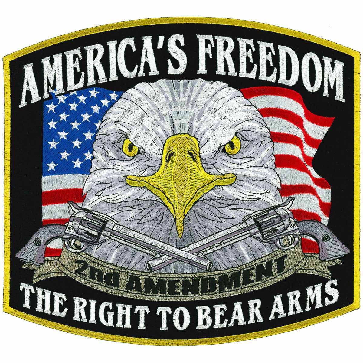 Hot Leathers America's Freedom Second Amendment 10" x 9" Patch PPA3387 ...