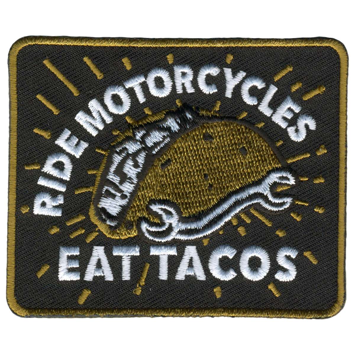 Hot Leathers Ride Motorcycles Eat Tacos Patch PPL9941 – LeatherUp USA
