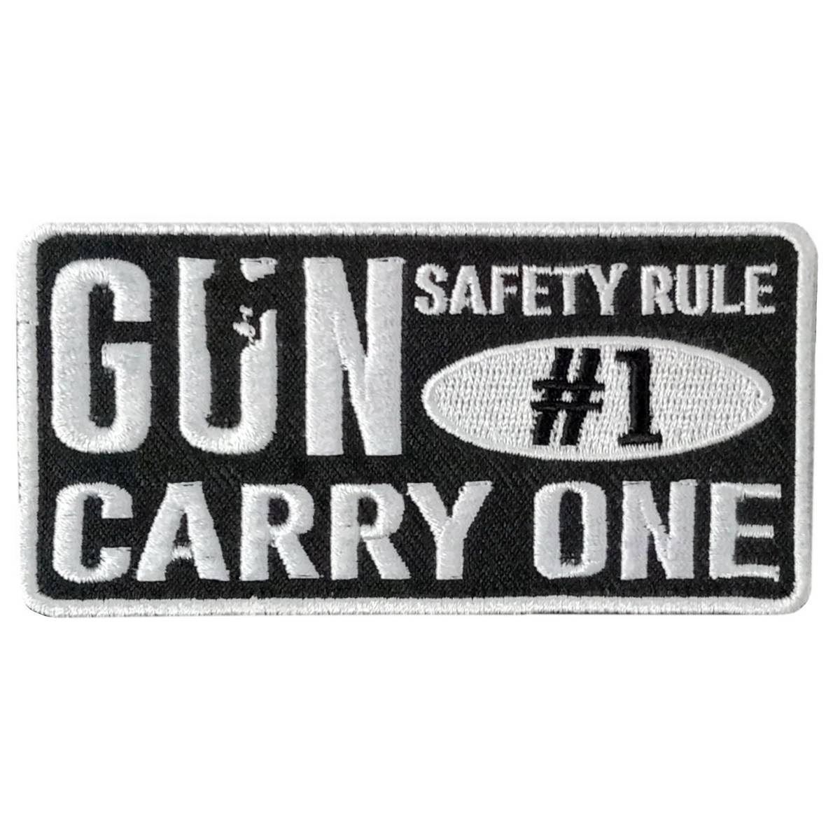 Hot Leathers Gun Saftey 4" X 2" Embroidered Patch PPW1107 – LeatherUp USA
