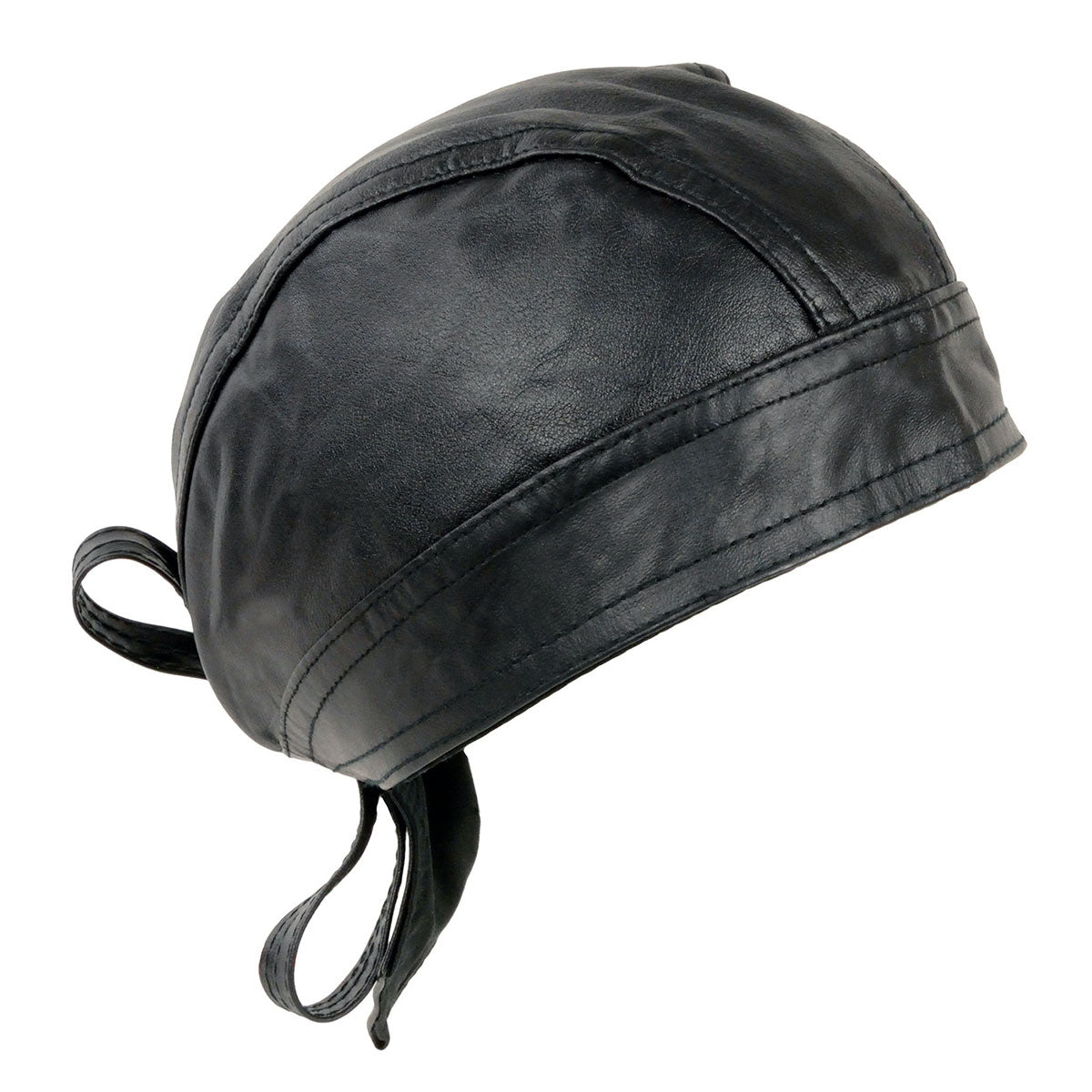 Milwaukee Leather SH319 Unisex Black Leather Skull Cap – LeatherUp USA
