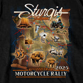 2025 Sturgis Motorcycle Rally Attractions Men's Black T-Shirt ...