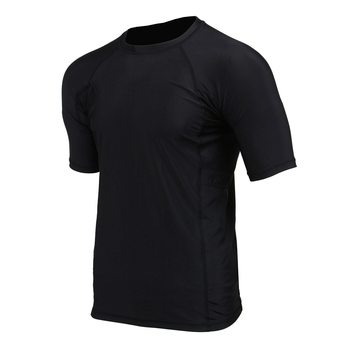 X-Fitness XFM7001 Men's Black Short Sleeve Compression Rash Guard ...